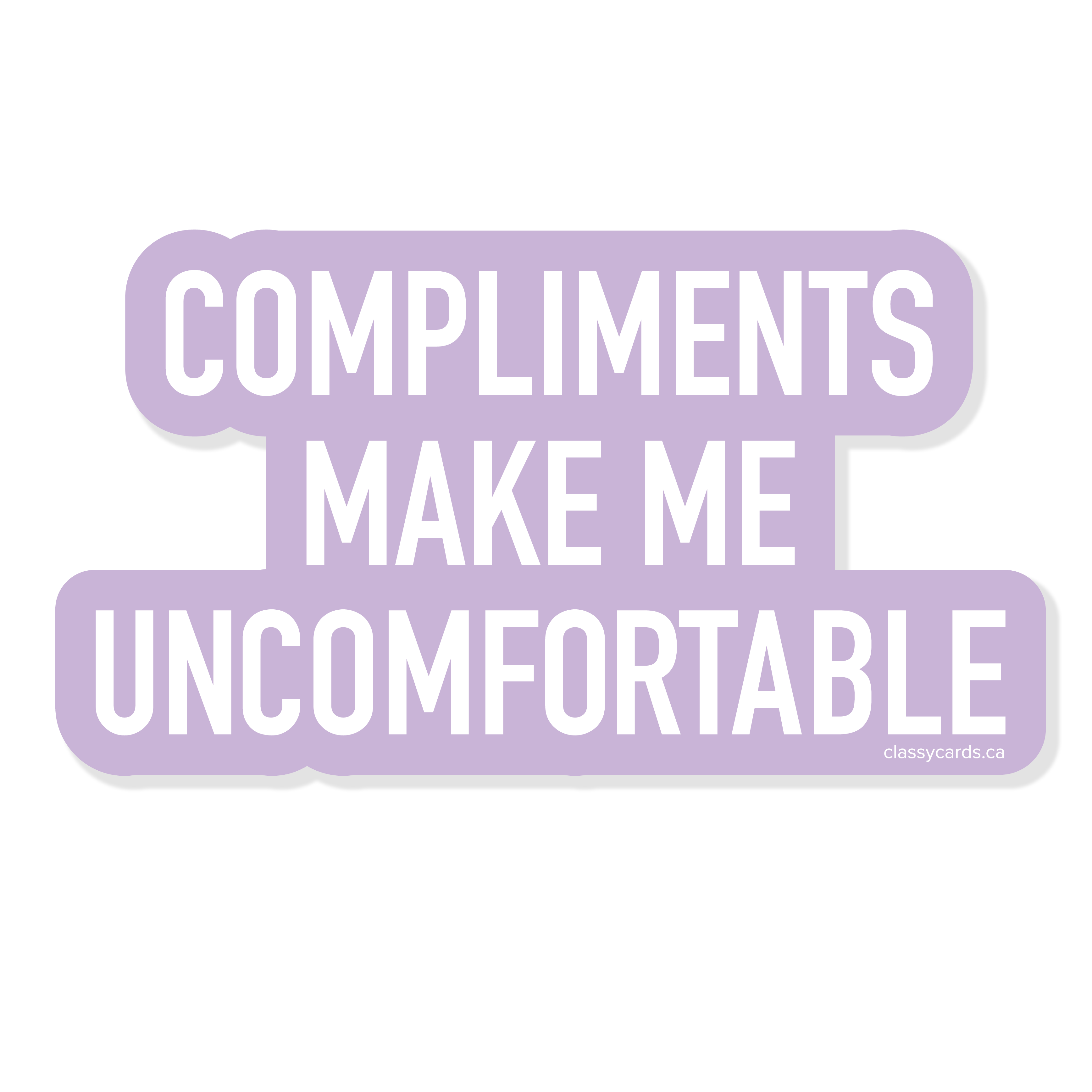 Compliments Sticker – Classy Cards Creative
