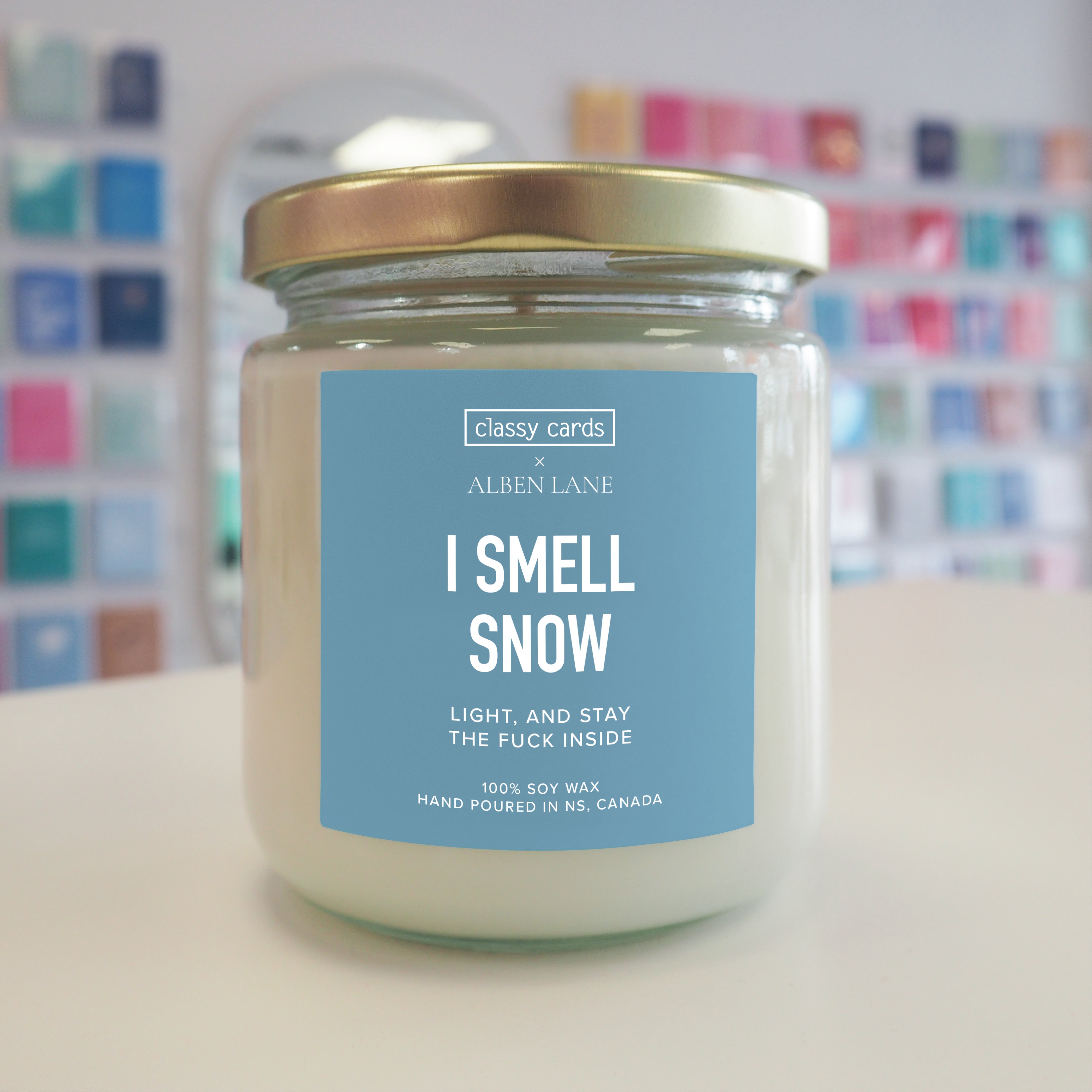 I Smell Snow Candle – Classy Cards Creative